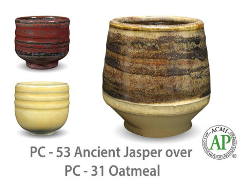 PC-53 Ancient Jasper over PC-31 Oatmeal | AMACO Brent