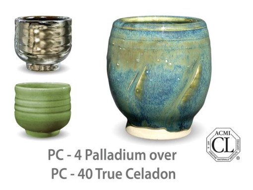PC-04 Palladium over PC-40 True Celadon | AMACO Brent