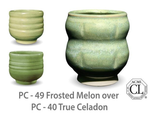 PC-49 Frosted Melon over PC-40 True Celadon | AMACO Brent