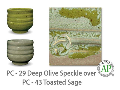 PC-29 Deep Olive Speckle over PC-43 Toasted Sage | AMACO Brent