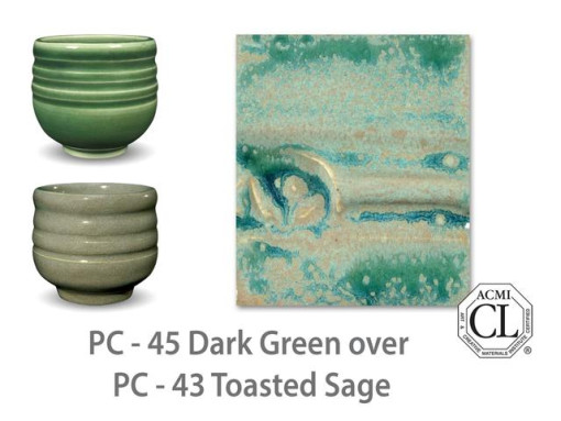 PC-45 Dark Green over PC-43 Toasted Sage | AMACO Brent