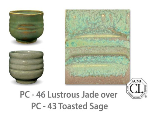 PC-46 Lustrous Jade over PC-43 Toasted Sage | AMACO Brent