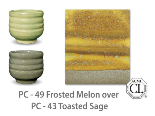 PC-49 Frosted Melon over PC-43 Toasted Sage | AMACO Brent