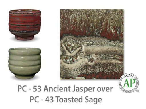 PC-53 Ancient Jasper over PC-43 Toasted Sage | AMACO Brent