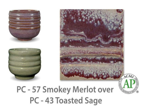 PC-57 Smokey Merlot over PC-43 Toasted Sage | AMACO Brent