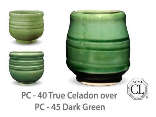 PC-40 True Celadon over PC-45 Dark Green | AMACO Brent