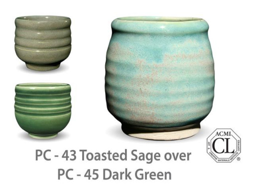 PC-43 Toasted Sage over PC-45 Dark Green | AMACO Brent