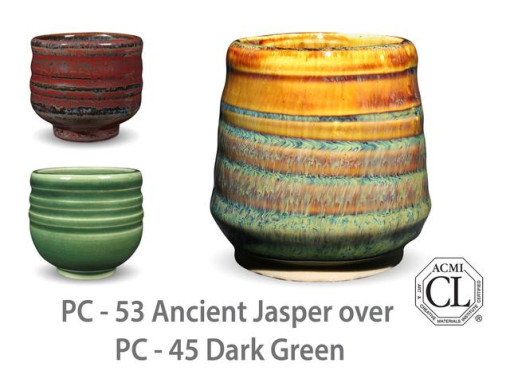 PC-53 Ancient Jasper over PC-45 Dark Green | AMACO Brent