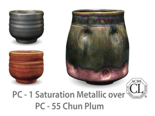 PC-01 Saturation Metallic over PC-55 Chun Plum | AMACO Brent