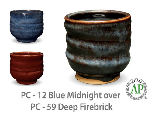PC-12 Blue Midnight over PC-59 Deep Firebrick | AMACO Brent