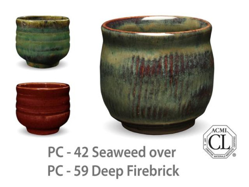 PC-42 Seaweed over PC-59 Deep Firebrick | AMACO Brent
