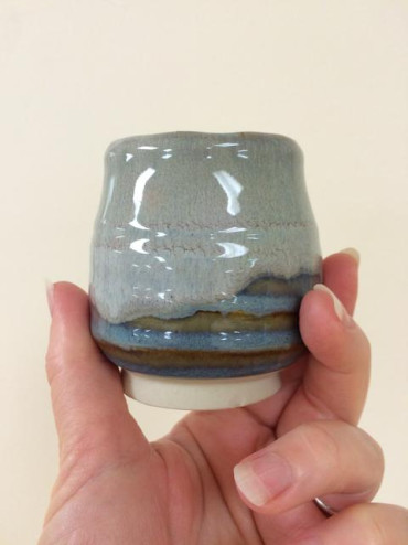 PC-34 Light Sepia over PC-20 Blue Rutile | AMACO Brent