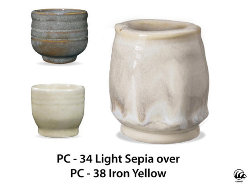PC-34 Light Sepia over PC-38 Iron Yellow | AMACO Brent