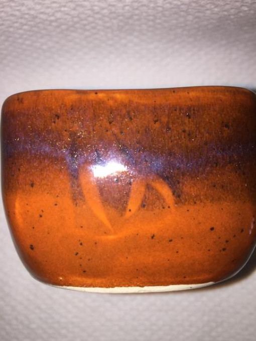 PC-33 Iron Lustre over PC-52 Deep Sienna Speckle | AMACO Brent