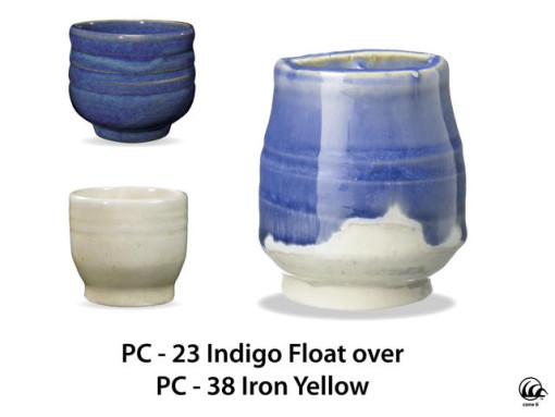 PC-23 Indigo Float over PC-38 Iron Yellow | AMACO Brent