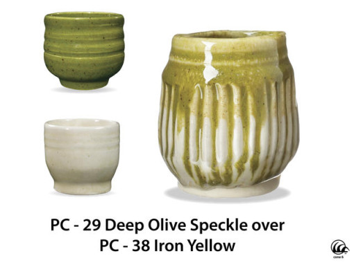 PC-29 Deep Olive Speckle over PC-38 Iron Yellow | AMACO Brent