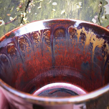 PC-32 Albany Slip Brown over PC-53 Ancient Jasper | AMACO Brent