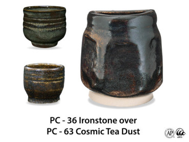 PC-36 Ironstone over PC-63 Cosmic Tea Dust | AMACO Brent