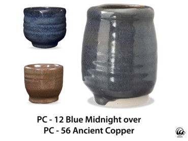 PC-12 Blue Midnight over PC-56 Ancient Copper | AMACO Brent