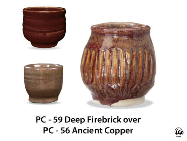 PC-59 Deep Firebrick over PC-56 Ancient Copper | AMACO Brent