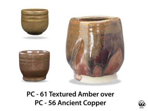 PC-61 Textured Amber over PC-56 Ancient Copper | AMACO Brent