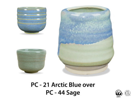 PC-21 Arctic Blue over PC-44 Sage | AMACO Brent