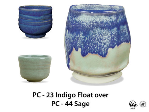 PC-23 Indigo Float over PC-44 Sage | AMACO Brent
