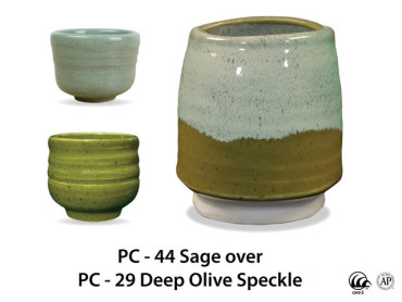 PC-44 Sage over PC-29 Deep Olive Speckle | AMACO Brent