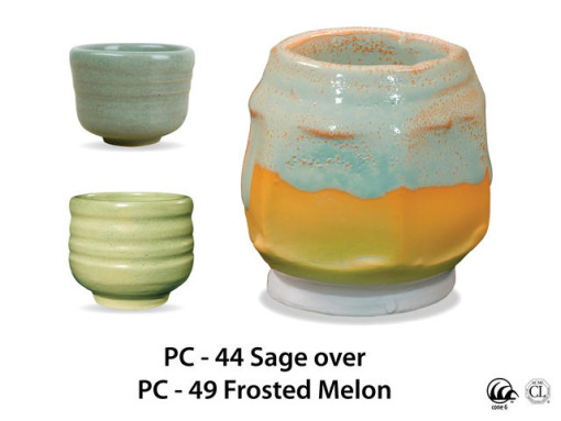 PC-44 Sage over PC-49 Frosted Melon | AMACO Brent
