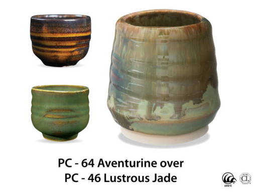 PC-64 Aventurine over PC-46 Lustrous Jade | AMACO Brent