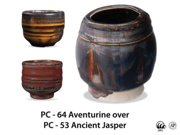 PC-64 Aventurine over PC-53 Ancient Jasper | AMACO Brent