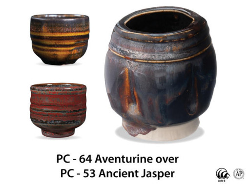 PC-64 Aventurine over PC-53 Ancient Jasper | AMACO Brent