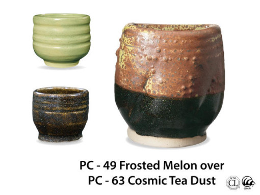 PC-49 Frosted Melon over PC-63 Cosmic Tea Dust | AMACO Brent