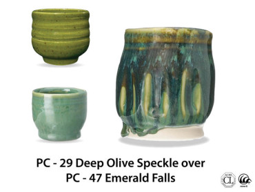PC-29 Deep Olive Speckle over PC-47 Emerald Falls | AMACO Brent