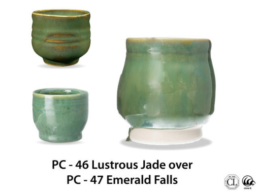 PC-46 Lustrous Jade over PC-47 Emerald Falls | AMACO Brent