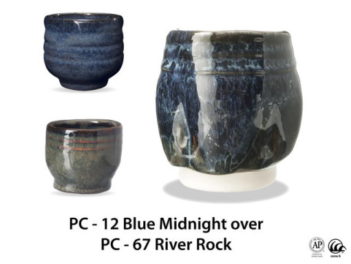 PC-12 Blue Midnight over PC-67 River Rock | AMACO Brent