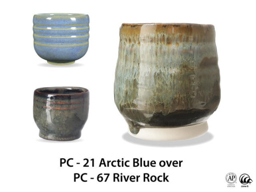 PC-21 Arctic Blue over PC-67 River Rock | AMACO Brent