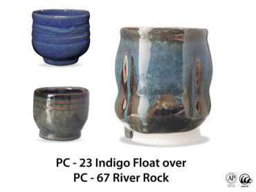 PC-23 Indigo Float over PC-67 River Rock | AMACO Brent