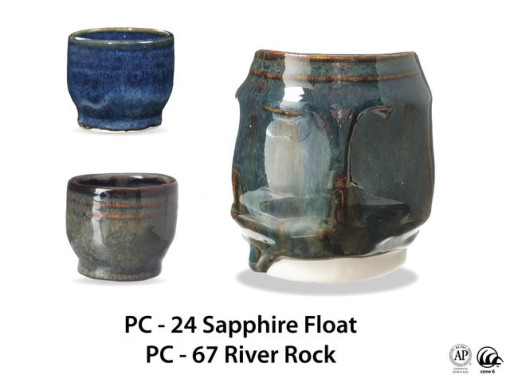 PC-24 Sapphire Float over PC-67 River Rock | AMACO Brent