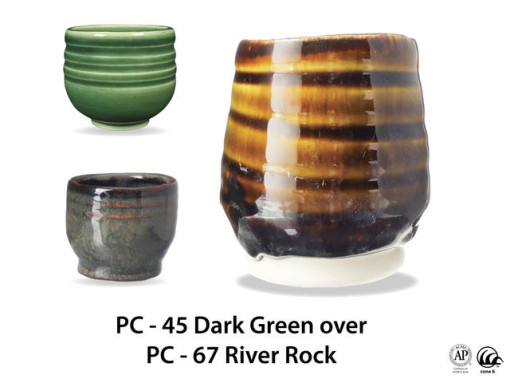 PC-45 Dark Green over PC-67 River Rock | AMACO Brent