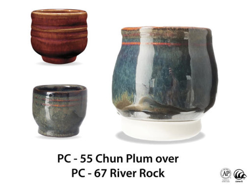 PC-55 Chun Plum over PC-67 River Rock | AMACO Brent