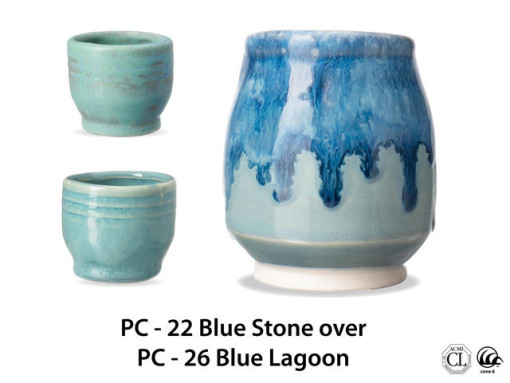 PC-22 Blue Stone over PC-26 Blue Lagoon | AMACO Brent