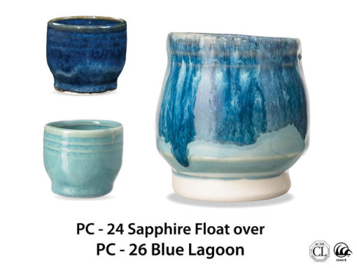 PC-24 Sapphire Float over PC-26 Blue Lagoon | AMACO Brent