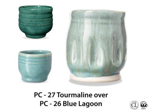 PC-27 Tourmaline over PC-26 Blue Lagoon | AMACO Brent