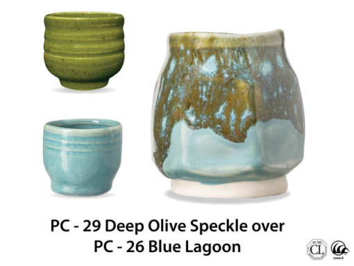 PC-29 Deep Olive Speckle over PC-26 Blue Lagoon | AMACO Brent