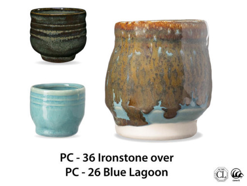 PC-36 Ironstone over PC-26 Blue Lagoon | AMACO Brent