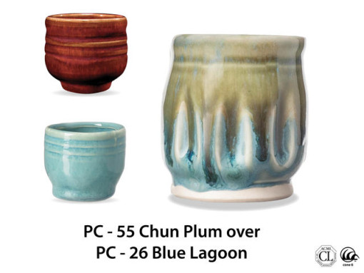 PC-55 Chun Plum over PC-26 Blue Lagoon | AMACO Brent