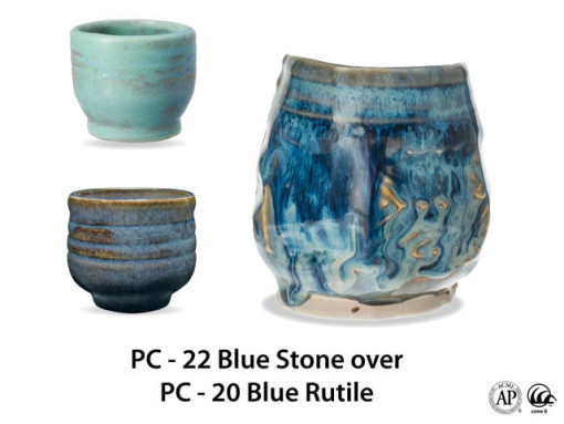 PC-22 Blue Stone over PC-20 Blue Rutile | AMACO Brent