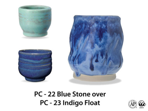 PC-22 Blue Stone over PC-23 Indigo Float | AMACO Brent
