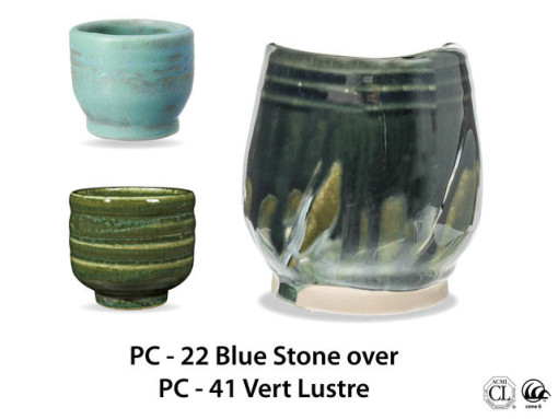 PC-22 Blue Stone over PC-41 Vert Lustre | AMACO Brent